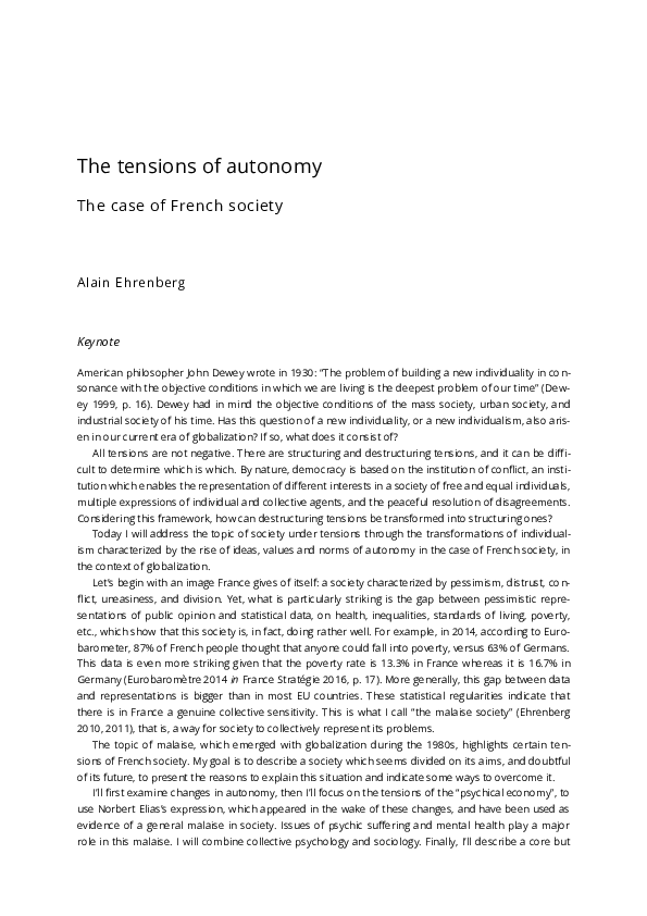 (PDF) The tensions of autonomy