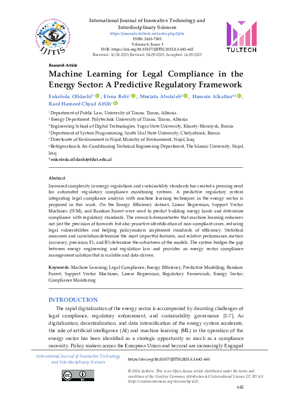 (PDF) Machine Learning for Legal Compliance in the Energy Sector: A ...