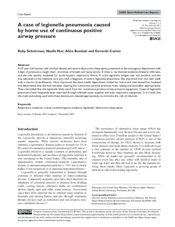 (PDF) A case of legionella pneumonia caused by home use of continuous ...