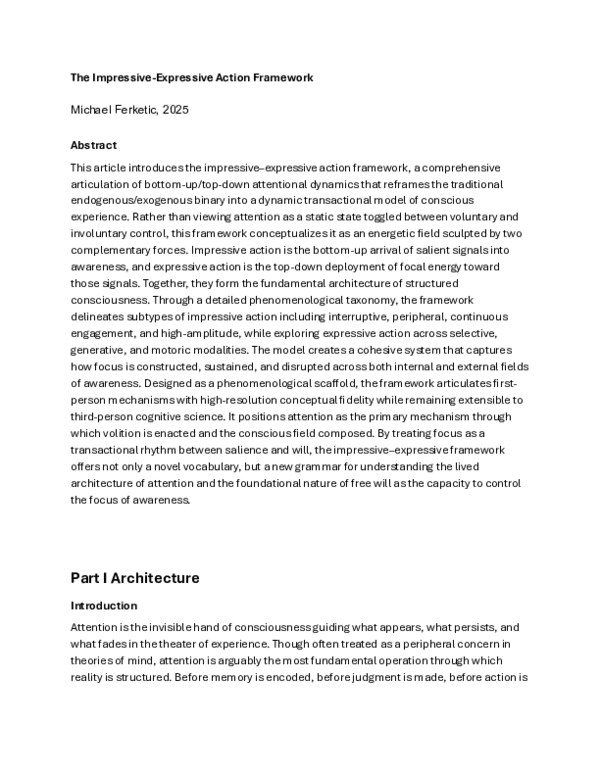 (PDF) The Impressive-Expressive Action Framework
