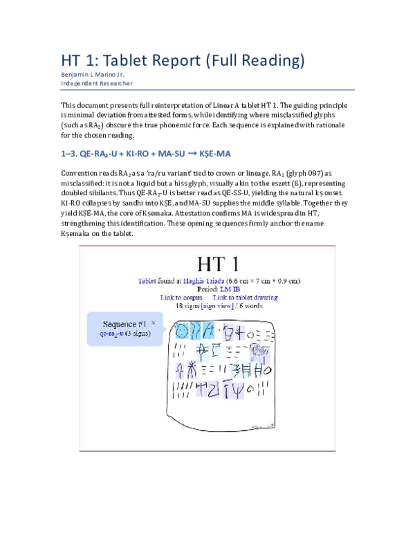 (PDF) HT 1: Tablet Report (Full Reading