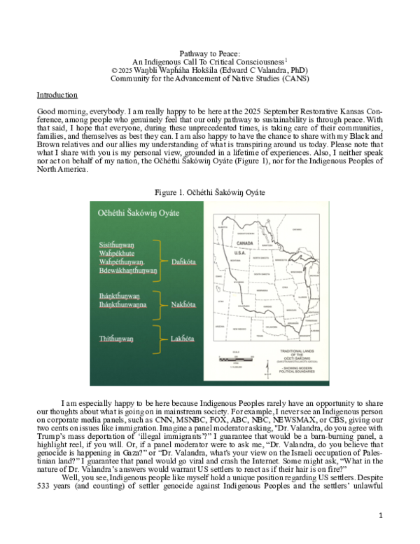 (PDF) Pathway to Peace: An Indigenous Call To Critical Consciousness
