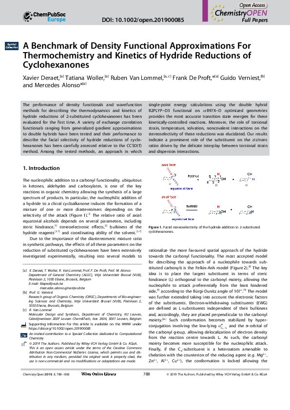 (PDF) A Benchmark of Density Functional Approximations For ...