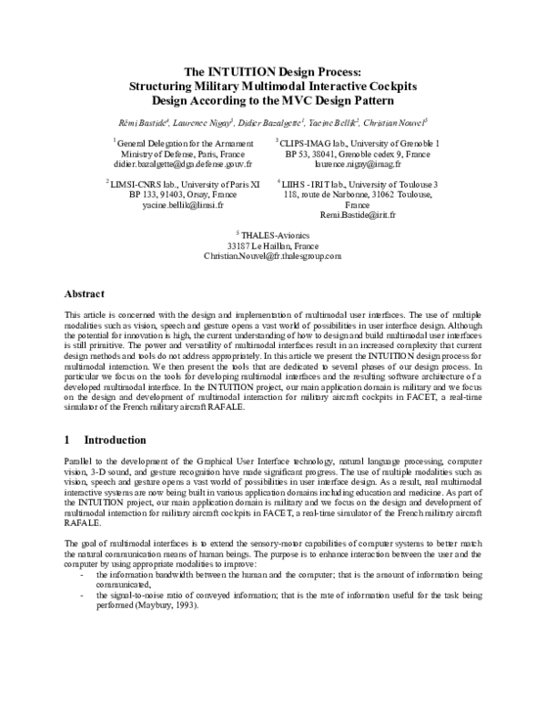 (PDF) The INTUITION design process: structuring military multimodal interactive cockpits design ...