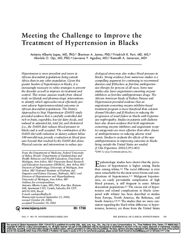 (PDF) Meeting the Challenge to Improve the Treatment of Hypertension in ...
