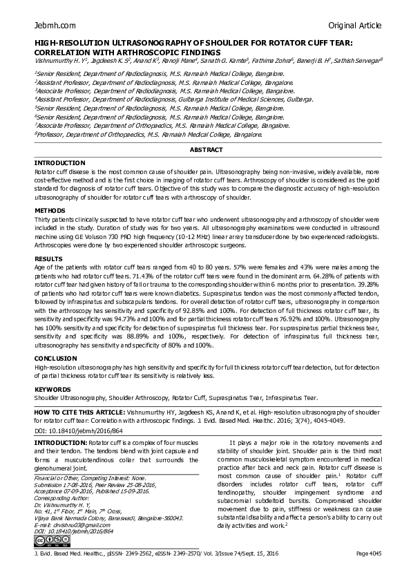 (PDF) High-Resolution Ultrasonography of Shoulder for Rotator Cuff Tear ...