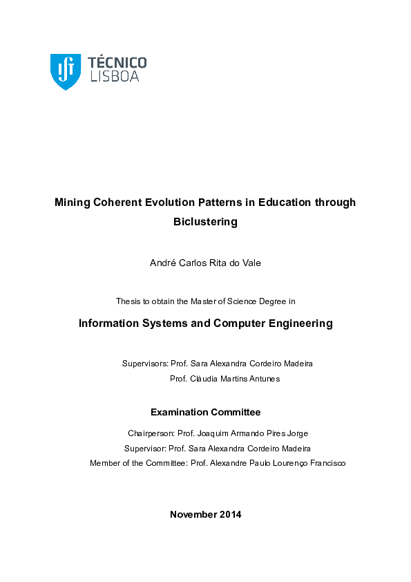 (PDF) Mining Coherent Evolution Patterns in Education through Biclustering