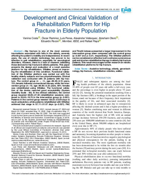 (PDF) Development and Clinical Validation of a Rehabilitation Platform ...
