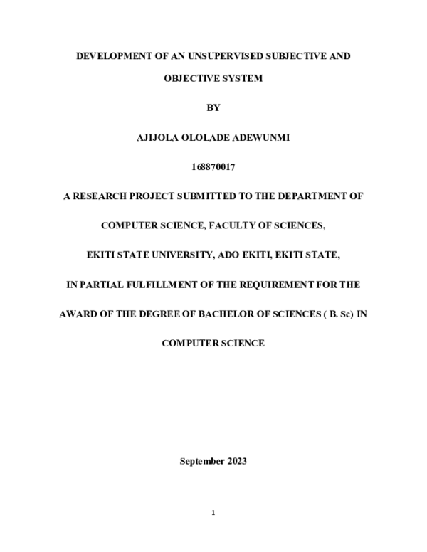 (PDF) Design and Implementation of an Unsupervised Automated Scoring System for Objective and ...