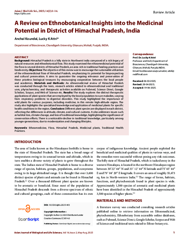 (PDF) A Review on Ethnobotanical Insights into the Medicinal Potential ...