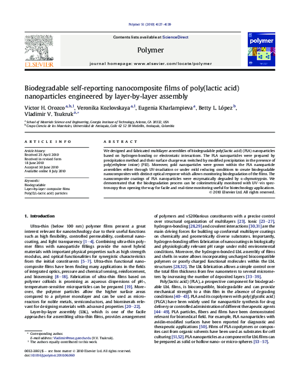(PDF) Biodegradable self-reporting nanocomposite films of poly(lactic ...