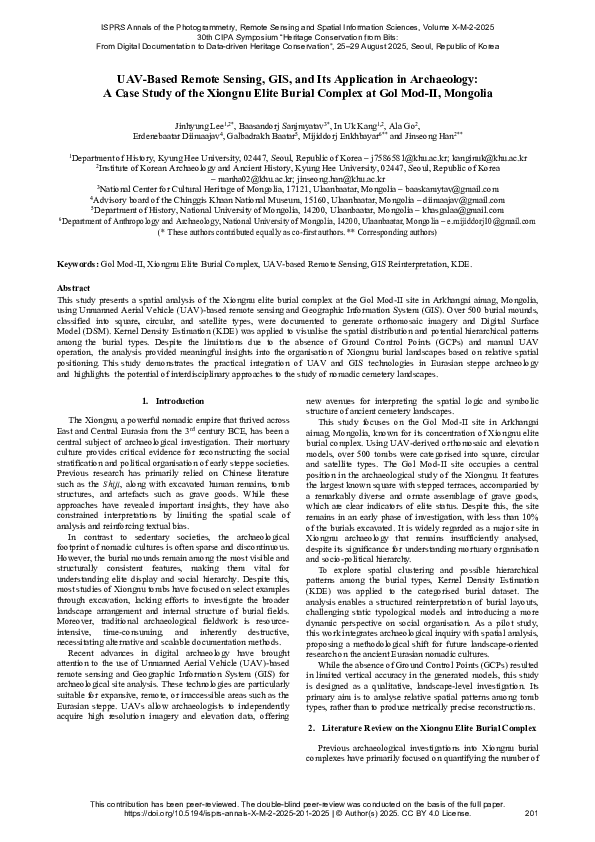 (PDF) UAV-Based Remote Sensing, GIS, and Its Application in Archaeology: A Case Study of the ...