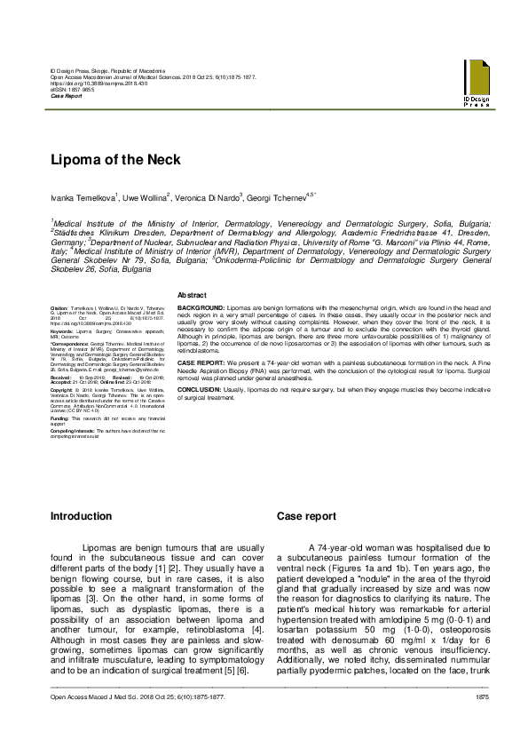 (PDF) Lipoma of the Neck