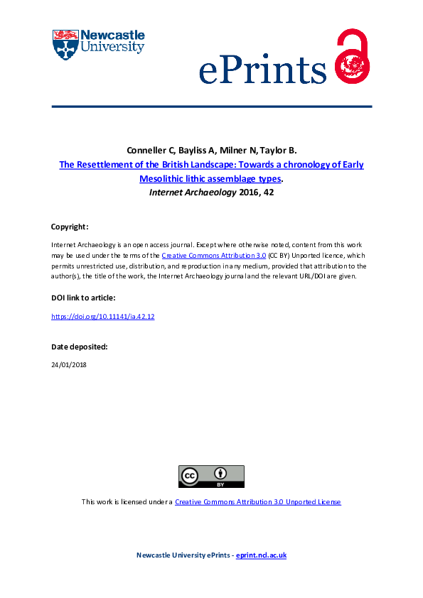 (PDF) The Resettlement of the British Landscape: Towards a chronology ...
