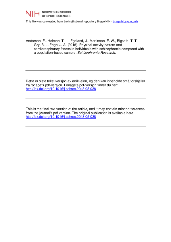 (PDF) Physical activity pattern and cardiorespiratory fitness in ...