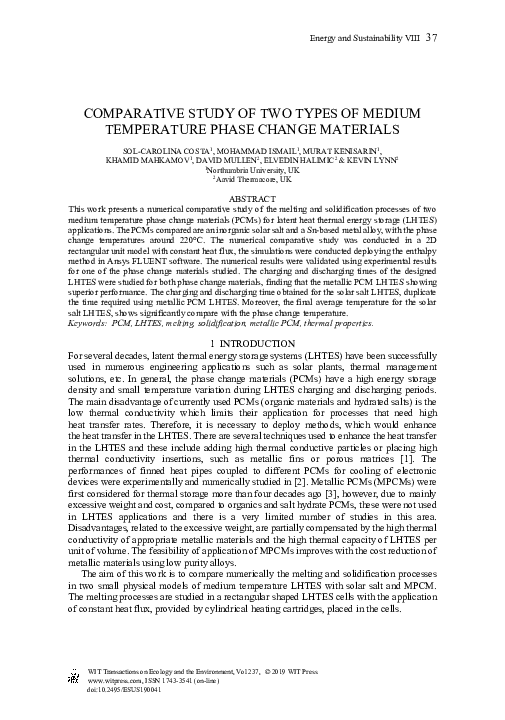 (PDF) Comparative Study of Two Types of Medium Temperature Phase Change ...