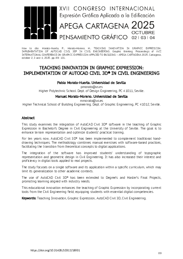 (PDF) Teaching Innovation in Graphic Expression: Implementation of ...