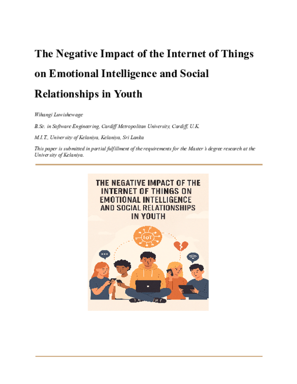 (PDF) The Negative Impact of the Internet of Things on Emotional ...