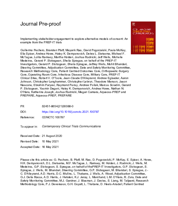 (PDF) Implementing stakeholder engagement to explore alternative models ...