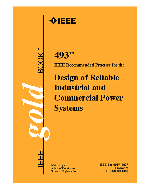(PDF) Design of Reliable Industrial and Commercial Power Systems