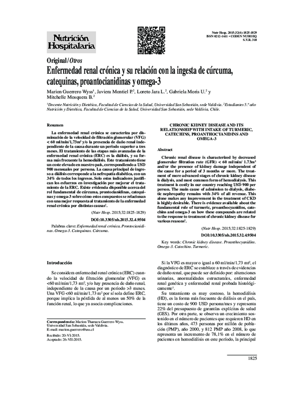 (PDF) [Chronic Kidney Disease and Its Relationship with Intake of ...