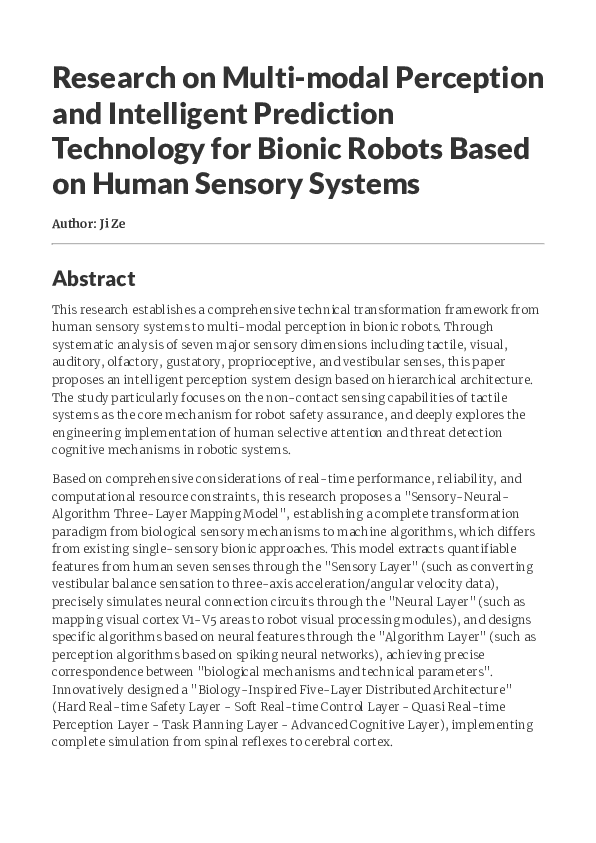 (PDF) Research on Multi-modal Perception and Intelligent Prediction ...