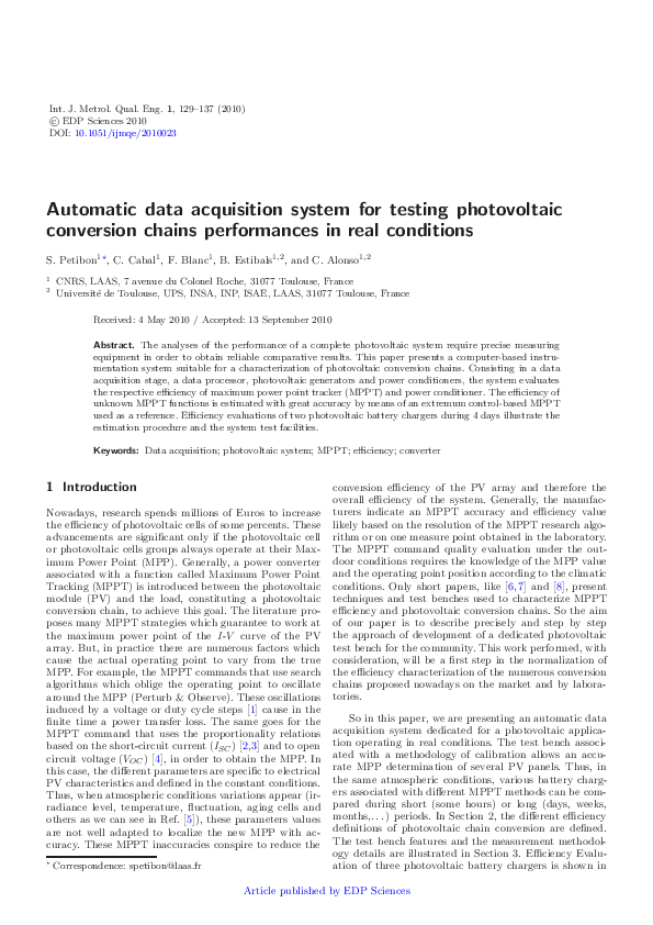 (PDF) Automatic data acquisition system for testing photovoltaic ...