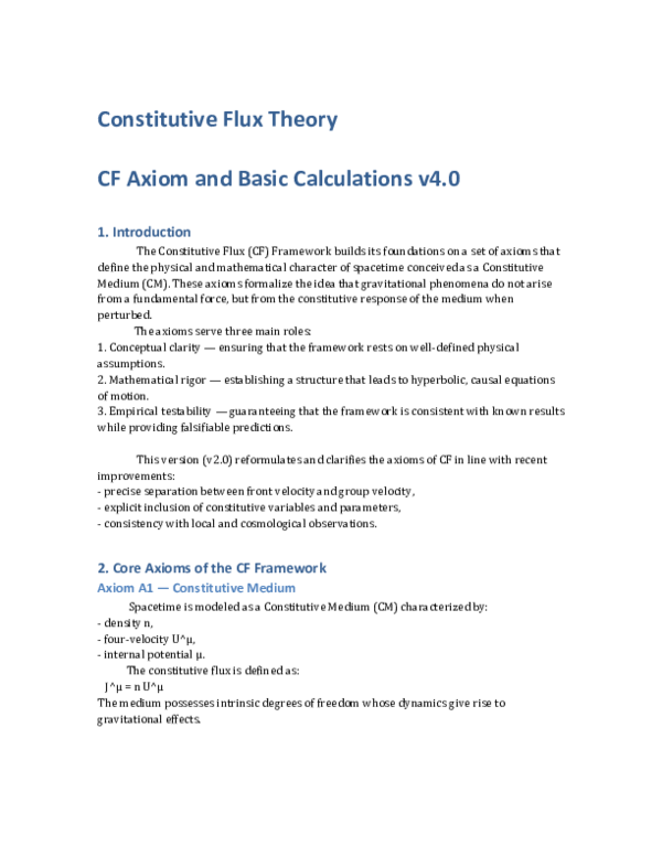 (PDF) CF Axiom and Basic Calculations v4.0
