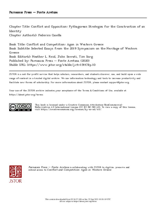 (PDF) Conflict and Opposition: Pythagorean Strategies for the ...