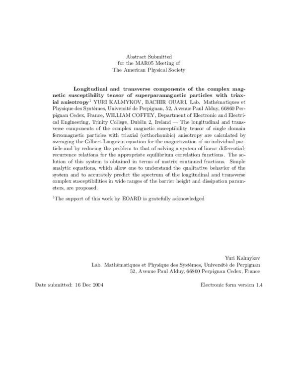 (PDF) Longitudinal and transverse components of the complex magnetic ...