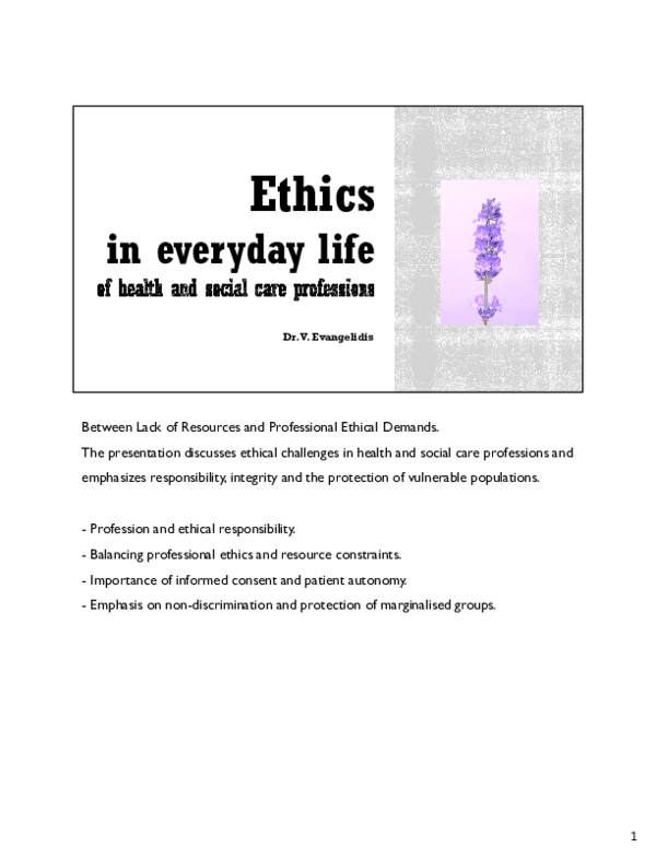 (PDF) Ethics in everyday life