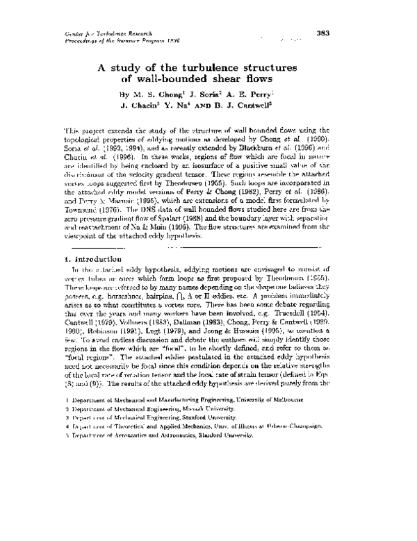(PDF) A study of the turbulence structures of wall-bounded shear flows