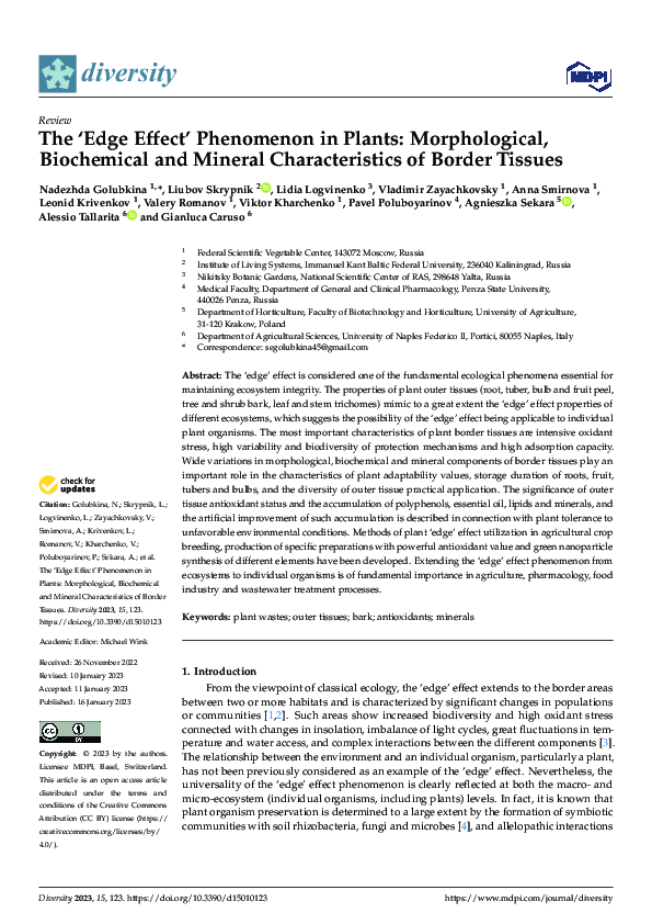 (PDF) The ‘Edge Effect’ Phenomenon in Plants: Morphological ...