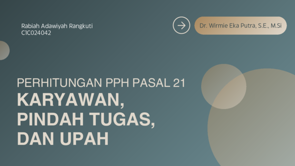 (PDF) PERHITUNGAN PPH PASAL 21