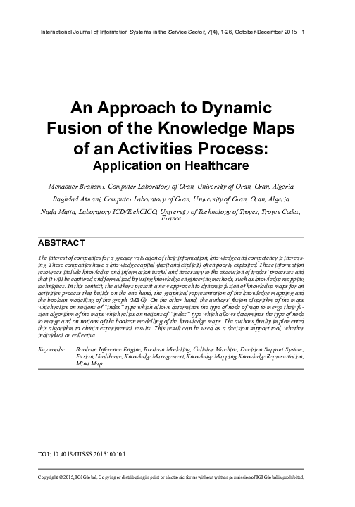 (PDF) An Approach to Dynamic Fusion of the Knowledge Maps of an ...