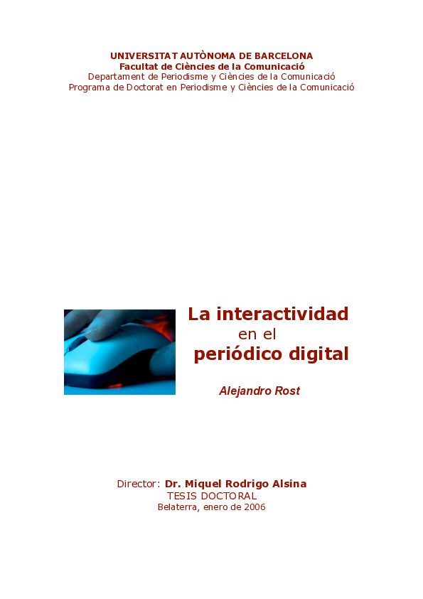 (PDF) La interactividad en el periódico digital
