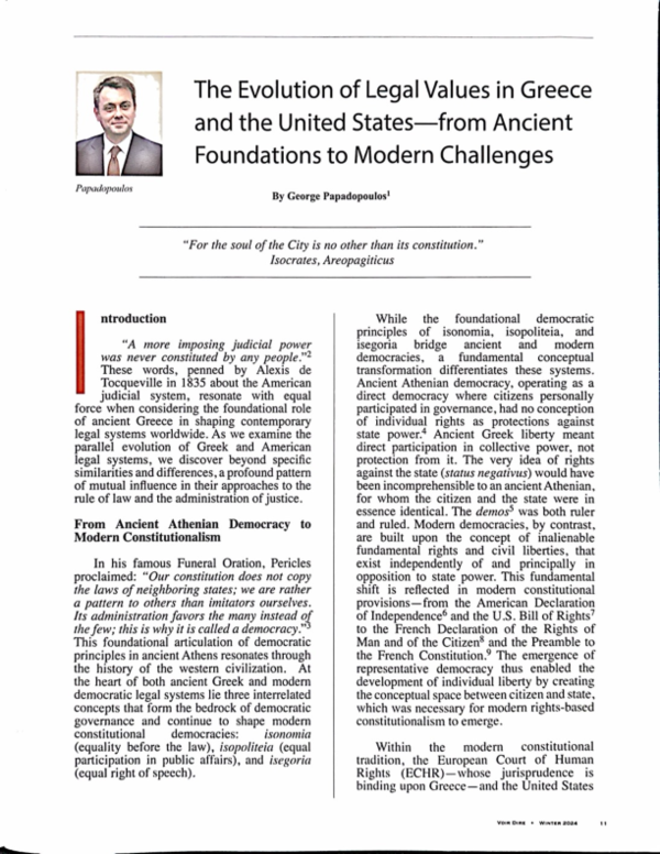 (PDF) The Evolution of Legal Values in Greece and the United States ...