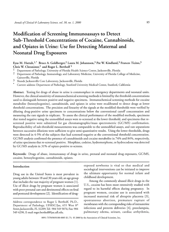 (PDF) Modification of screening immunoassays to detect sub-threshold ...