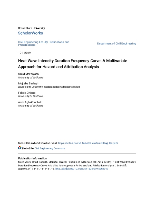 (PDF) Pooled frequency analysis for intensity–duration–frequency curve ...