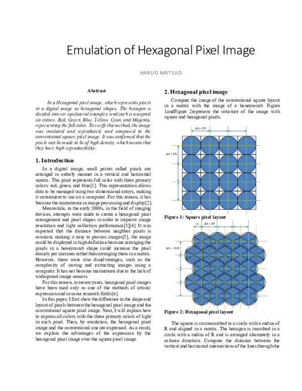 (PDF) Hexagonal Pixel Image