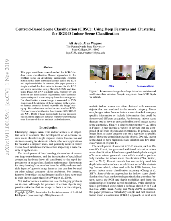 (PDF) Centroid-Based Scene Classification (CBSC): Using Deep Features and Clustering for RGB-D ...