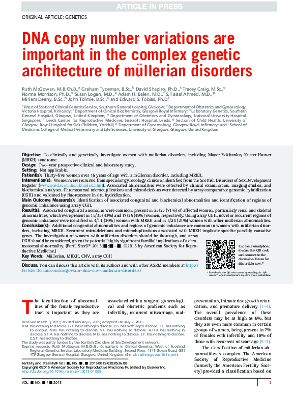 (PDF) DNA copy number variations are important in the complex genetic ...