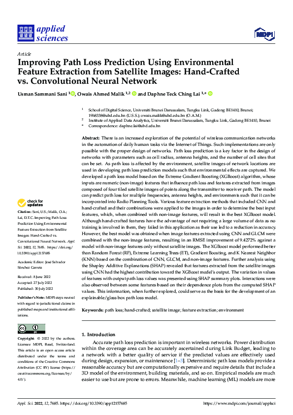 (PDF) Improving Path Loss Prediction Using Environmental Feature ...