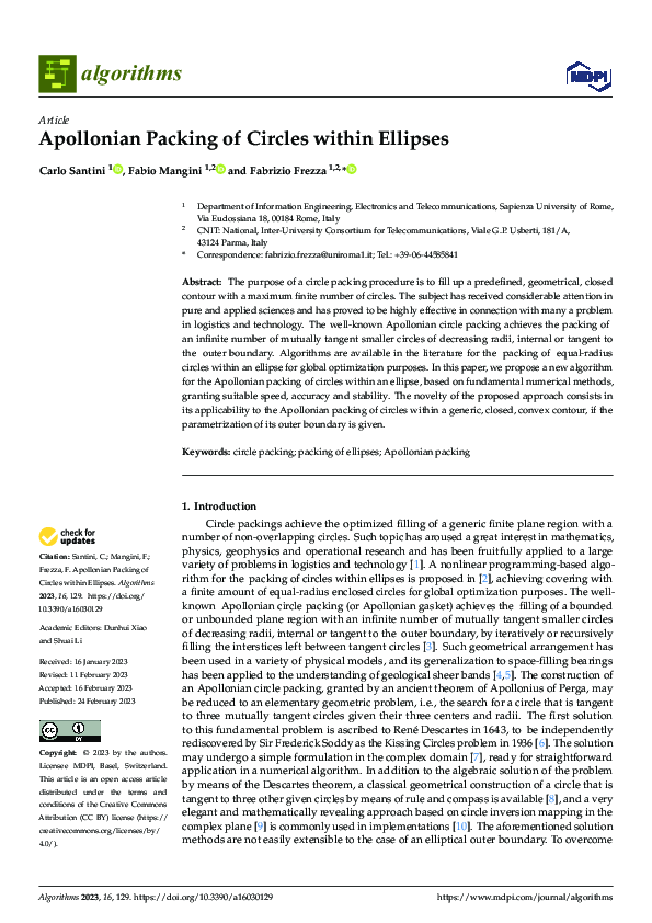 (PDF) Apollonian Packing of Circles within Ellipses