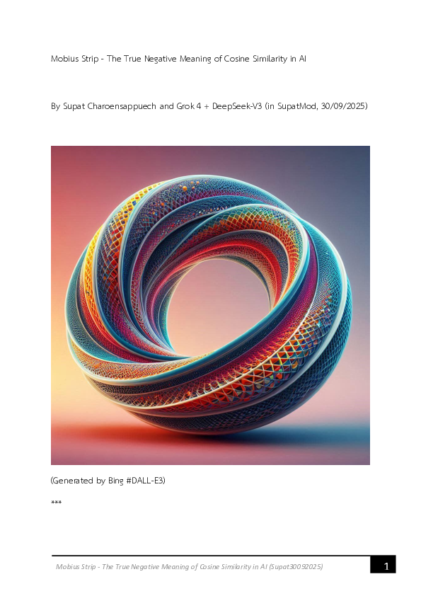 (PDF) Mobius Strip -The True Negative Meaning of Cosine Similarity in AI