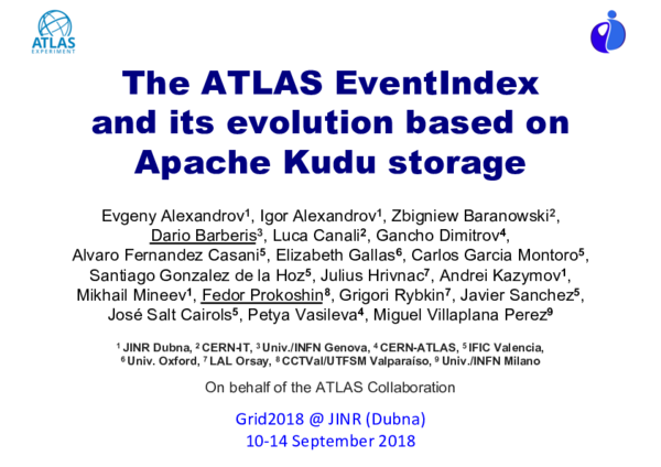 (PDF) The ATLAS EventIndex and its evolution based on Apache Kudu storage