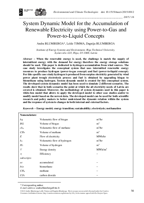 (PDF) System Dynamic Model for the Accumulation of Renewable ...