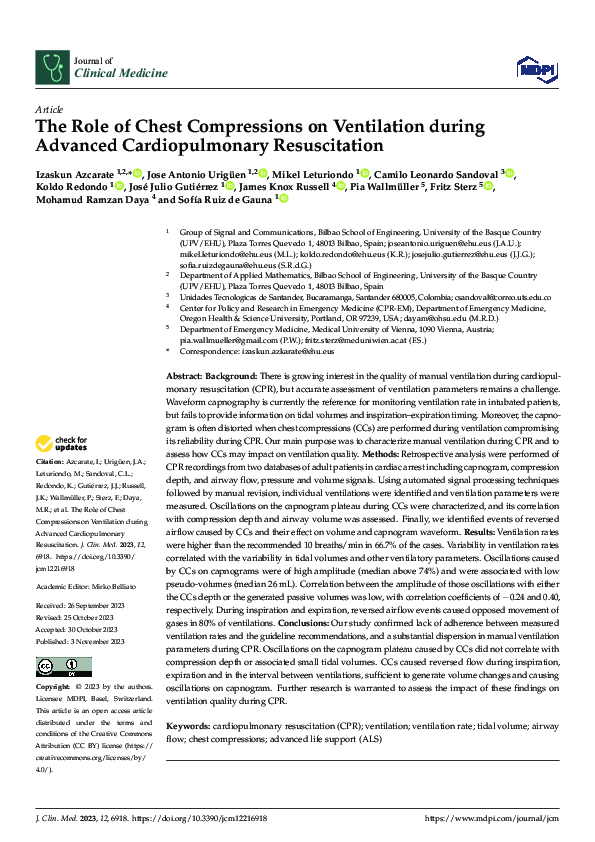 (PDF) The Role of Chest Compressions on Ventilation during Advanced ...