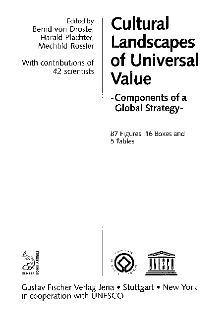 (PDF) Cultural landscapes of universal value : components of a global ...
