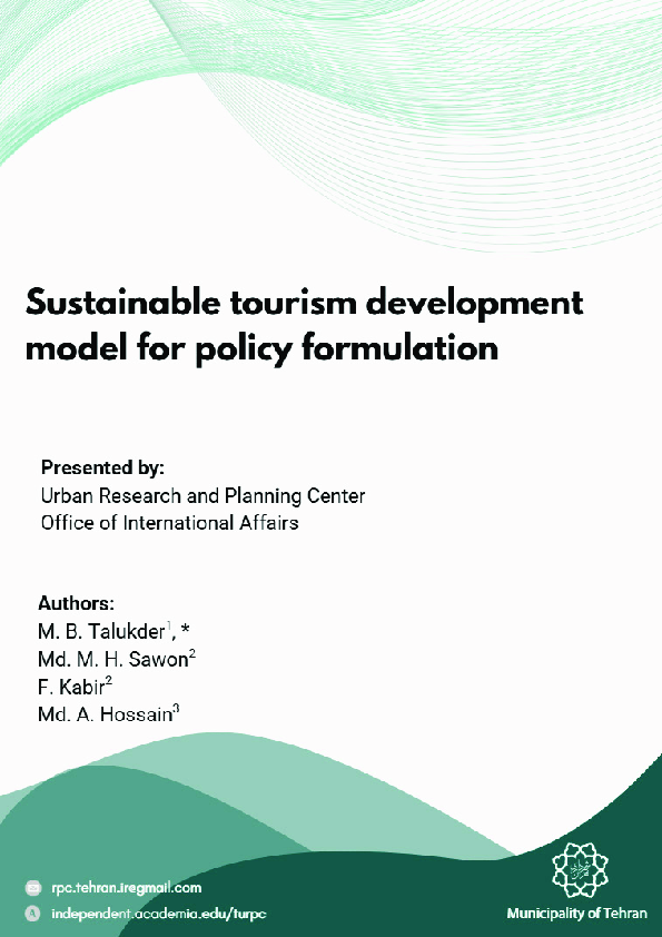 (PDF) Sustainable tourism development model for policy formulation